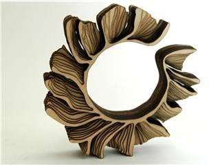 Architectural Jewelry: Laser Cut Wooden Bracelets by Anthony Roussel