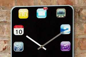 Smartphone-Inspired Timepieces : iPhone Wall Clock