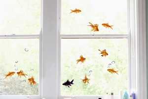 Aquatic-Themed Window Decals : fish window decals