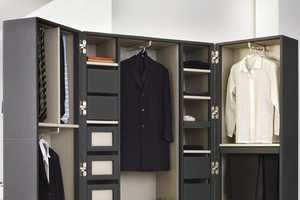 Elegant Leather Wardrobe Units : wardrobe storage