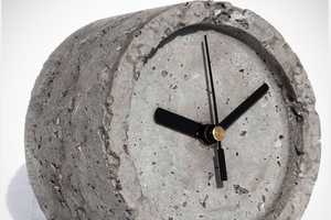 Solid Concrete Timekeepers : concrete clock