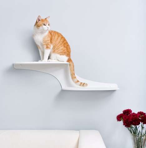Floating Feline Furniture : cat shelf