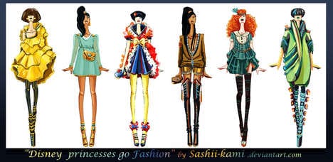 Modern Disney Makeover Art : Disney Princess redesigns