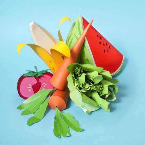 Paper-Made Food Sculptures : paper craft