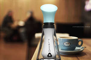 Sleek Glass Milk Flasks : milk flask