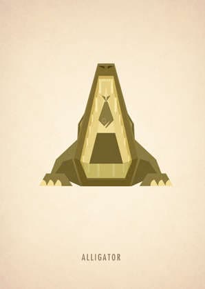 Alphabet Animal Typography : Animal Typography