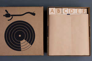 Wooden Vinyl Organizers : Laser Cut A-Z Record Dividers