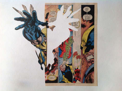 Dissected Pop Comic Artwork : creative wall installations