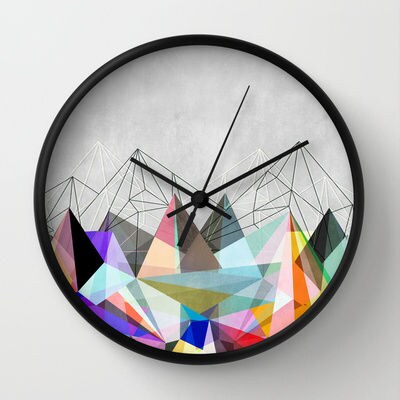 Triangle-Focused Timepieces : geometric wall clock