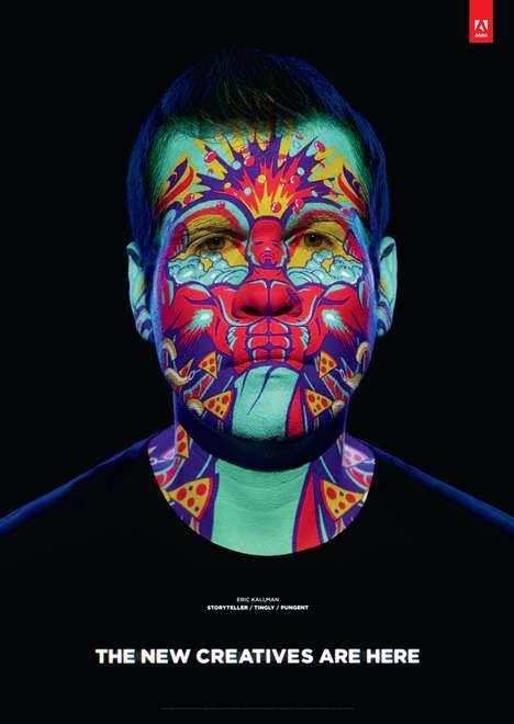 Dynamic Face Paint Ads : "welcome to cannes"