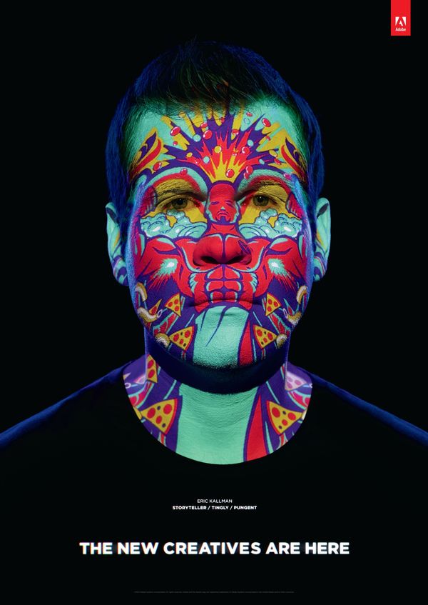 Dynamic Face Paint Ads : "welcome to cannes"