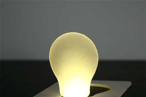 Pop-Up Lights: Credit Card Sized Light Bulbs