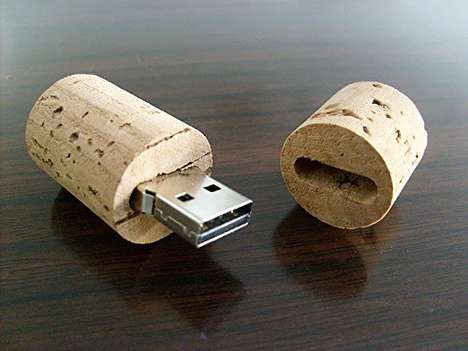 Wine Cork Flash Drives : cork usb