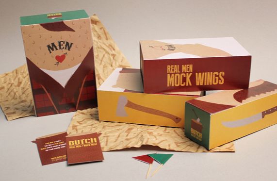 Manly Vegetarian Packaging : "packaging for men"