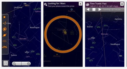 Astrology Android Apps : Google Sky Map