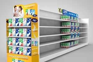 Conceptual Dairy Displays : milk display case