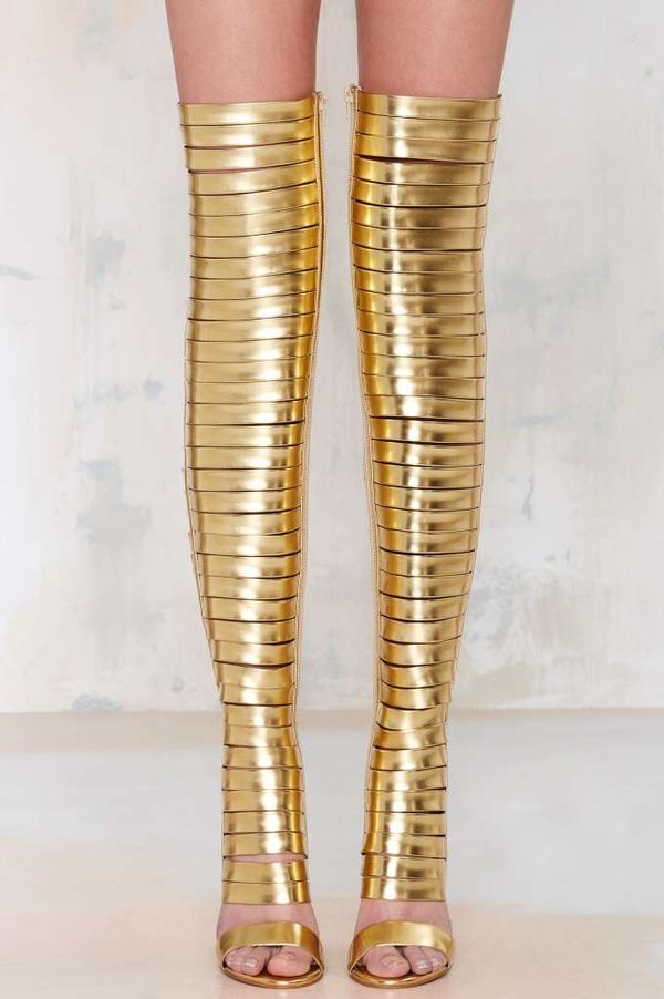 Gilded Gladiator Boots : Gladiator Boots