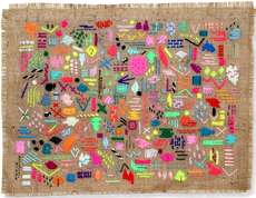 Bold Burlap Artwork : Burlap Art