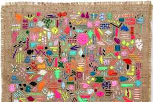 Bold Burlap Artwork : Burlap Art