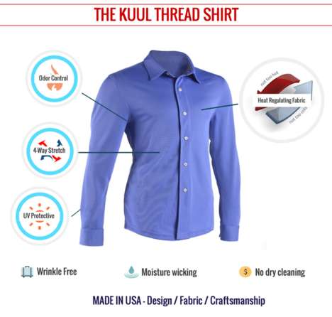 Self-Cooling Dress Shirts : dress shirts