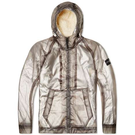 Transparent Winter Parkas : polyethylene film