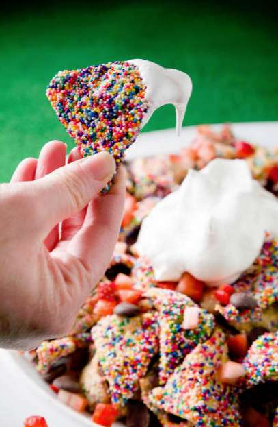 Melted Candy S'mores : campfire roasted Starburst