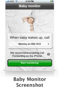 $1 Baby Monitors: iPhone App Calls You When It Detects Noise