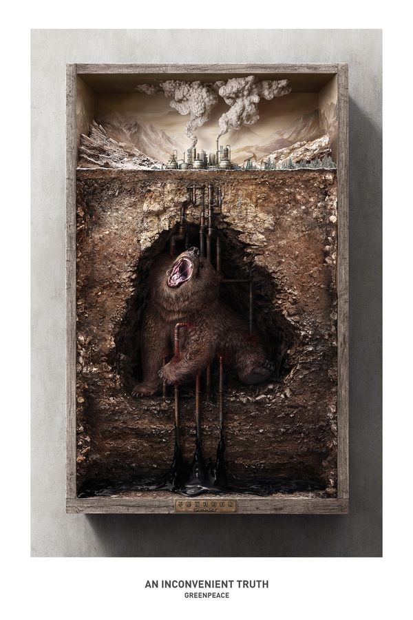 Devastated Wildlife Ads : greenpeace campaign