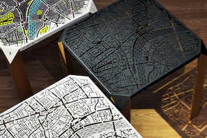 Cartographic Side Tables : City-Inspired Side Tables