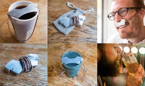 Food-Fighting Mustache Protectors : stache shield