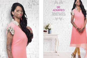 Courageous Female Fashion Campaigns : acid attack survivor