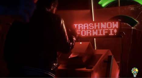 Wifi-Providing Trash Cans : smart garbage