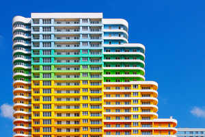 Kaleidoscopic Rainbow Buildings : rainbow building