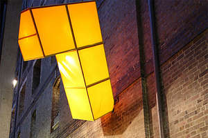 Giant Illuminated Game Pieces: Jumbo Tetris Blocks Light Up Sydney Alley