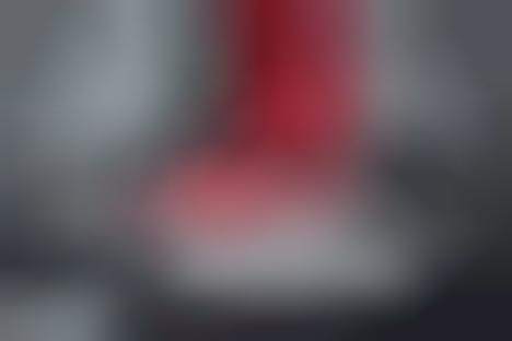 Cartoon Cat Children's Shoes : Red Suede Shoes