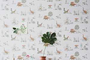 Intricate Hand-Painted Wallpaper Designs : hand-painted wallpaper design