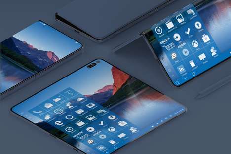 Desktop OS-Inspired Folding Smartphones : Surface Note