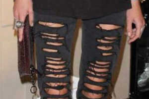 Ripped Black Jeans: Celebs in Tattered Dark Denim Bring Back the Grunge ...