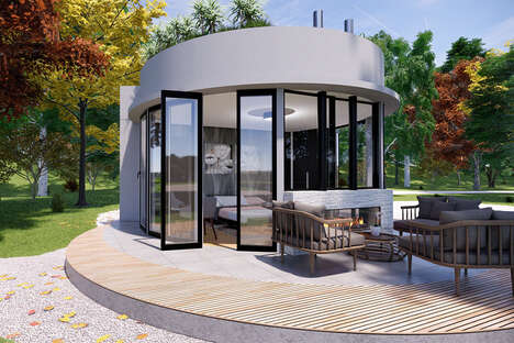 Circular Camping Cabin Pods : glamping pod