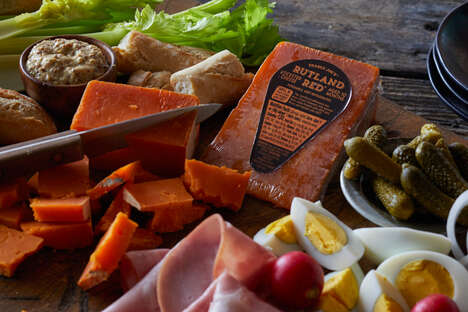 striking orange-hued cheeses : Rutland Red Leicester Cheese