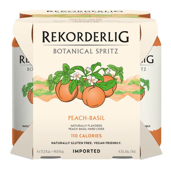 Natural Botanical Canned Spritzes : Peach-Basil Botanical Spritz