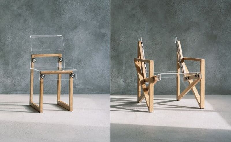 Illusory Multi-Material Chairs : transparent chairs