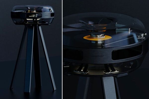 See-Through Sci-Fi Turntable Concepts : Harman Kardon record player