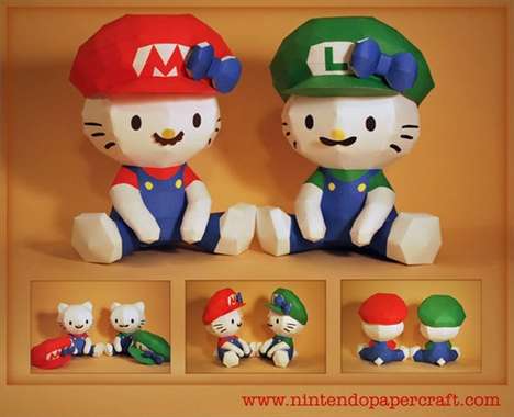 Anime Papercrafts: Hello Kitty Super Mario Bros. Combine Gaming With Manga