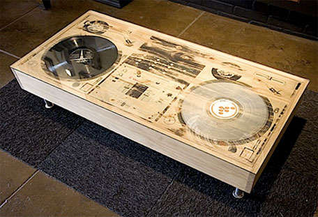 Coffee Turn Tables: Bughouse Art & Design Create a Scratch-Worthy Design