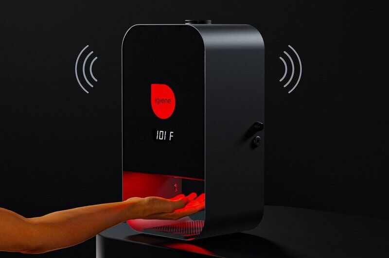 AI-Powered Sanitizer Dispensers : Igiene hand sanitizer dispenser