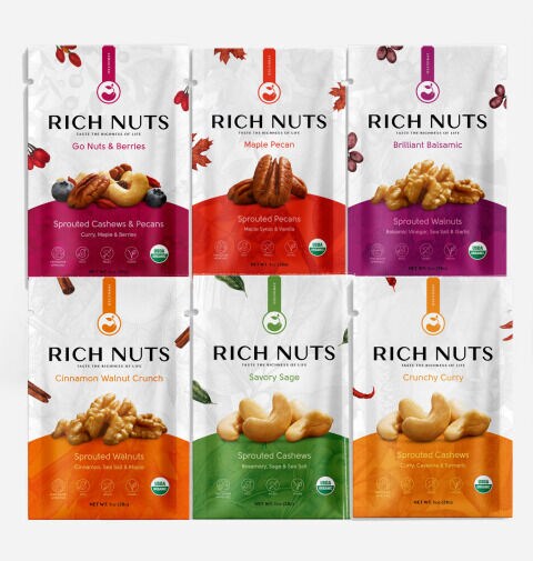 Gently Dehydrated Nut Snacks : Rich Nuts