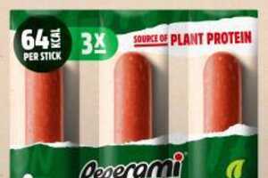 Meat-Free Protein-Rich Snack Sticks : Peperami Vegerami sticks