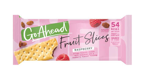 Crispy Fiber-Rich Snack Slices : Go Ahead fruit slices