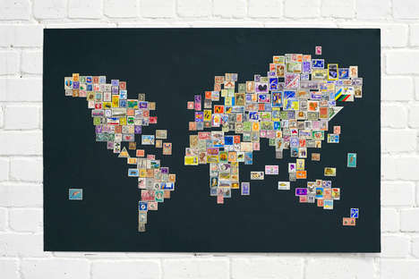 Stamp Maps: Marc Alcock Creates Postage World Map